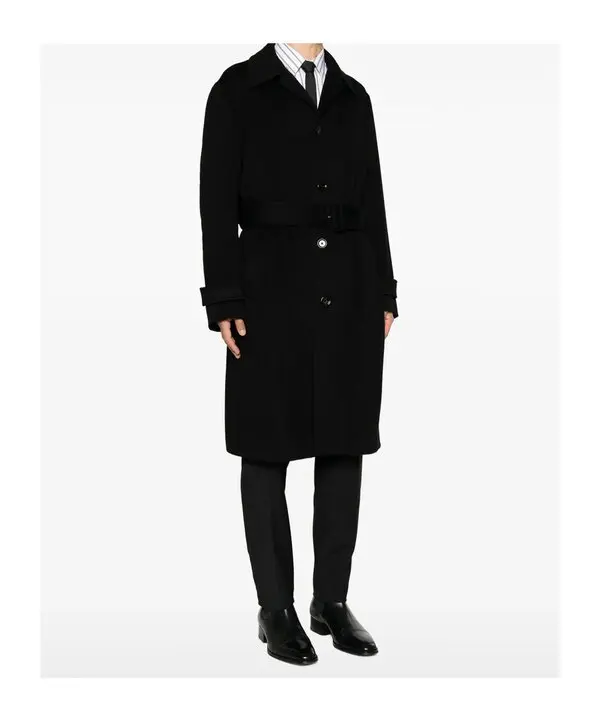 LARDINI Belted Single-breasted Coat