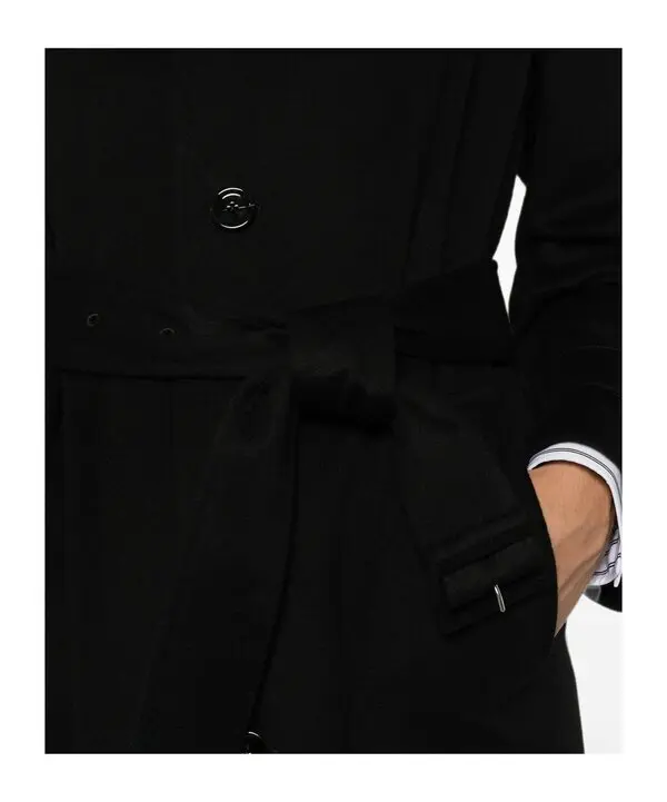 LARDINI Belted Single-breasted Coat