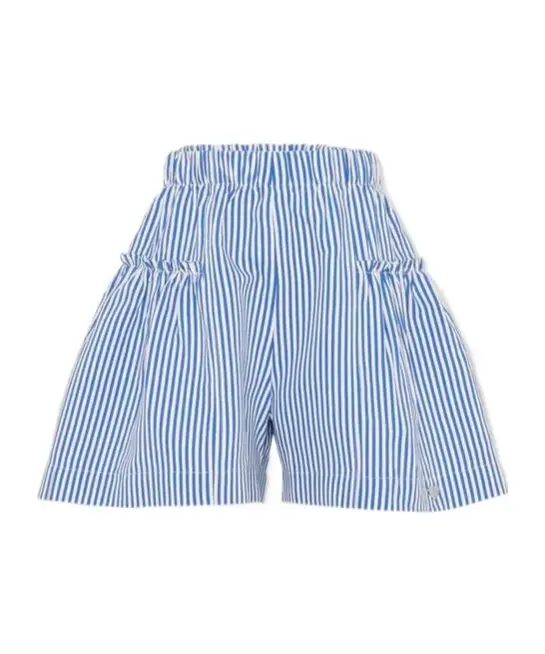 Monnalisa Elastic Waist Striped Shorts