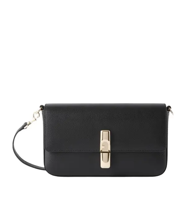 Furla Iride Leather Crossbody Bag - Black