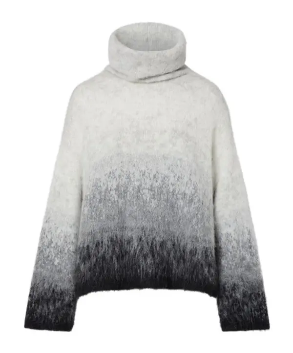 Liu Jo Ombre High Neck Knitted Sweater - Grey