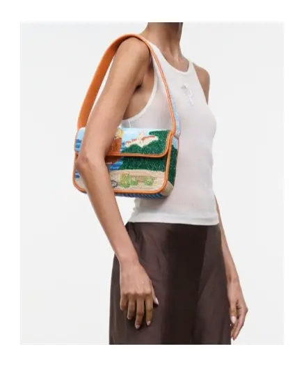 Staud Tommy Beaded Bag Sunset Spritz