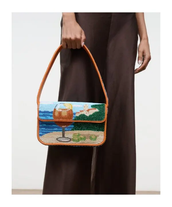 Staud Tommy Beaded Bag Sunset Spritz
