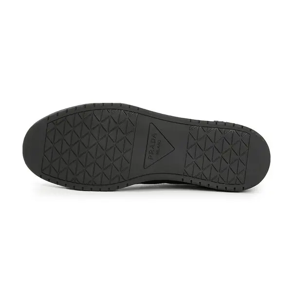Prada Lace Up Round Toe Sneakers