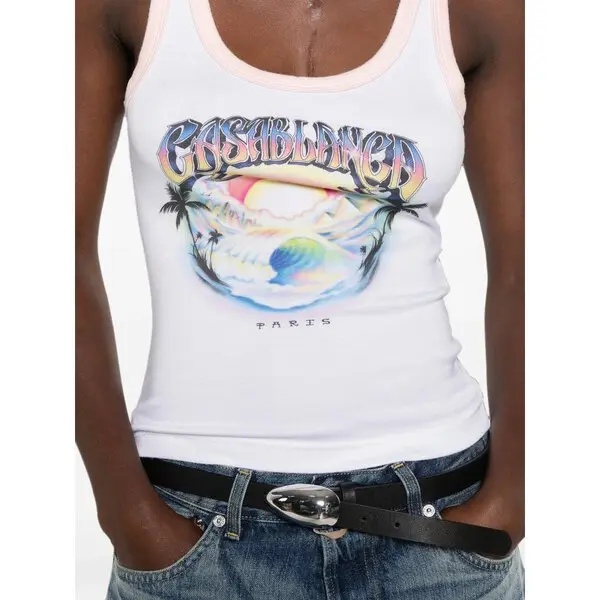 Casablanca Sleeveless Printed Vest