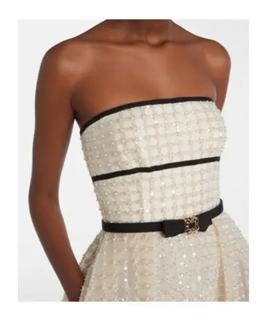 Elie Saab Embellished Belted Gown