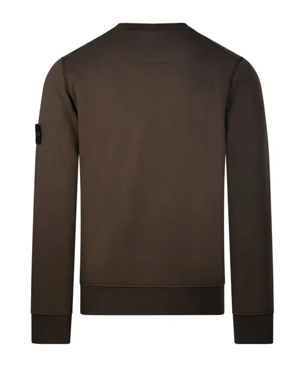 Stone Island Crewneck Sweatshirt With Logo Patch - No