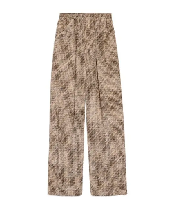 Balenciaga Monogram Pyjama Pants - Beige/black