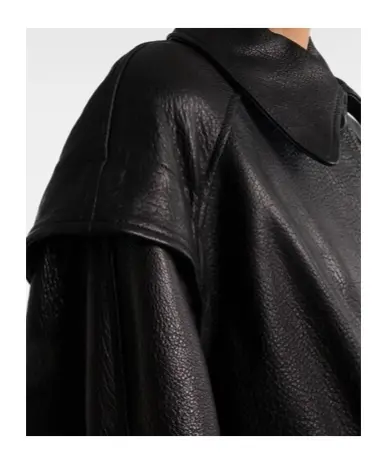 Nour Hammour Perrin Belted Leather Jacket
