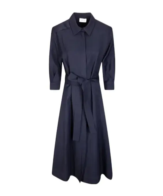 P.a.r.o.s.h Belted Collared Dress - Blue