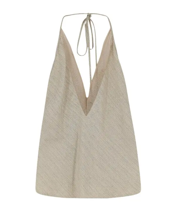 ALYSI Malfilé Lace Top - Nude