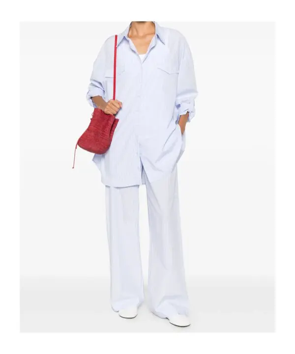 Patrizia Pepe Pinstriped Cotton Shirt Dress