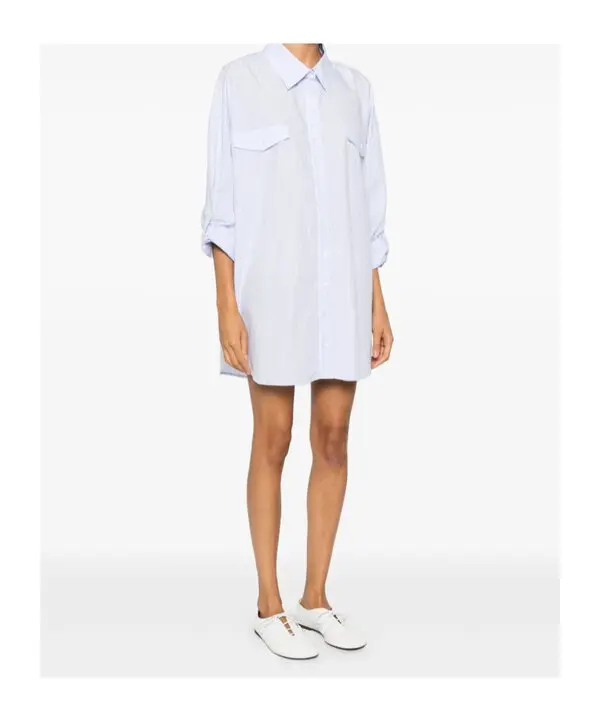 Patrizia Pepe Pinstriped Cotton Shirt Dress