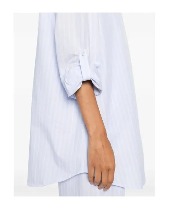 Patrizia Pepe Pinstriped Cotton Shirt Dress