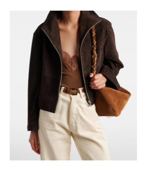 Nour Hammour Etienne Suede Zip-up Jacket - No