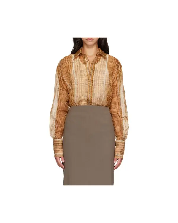 MUGLER Button-up Organza Shirt