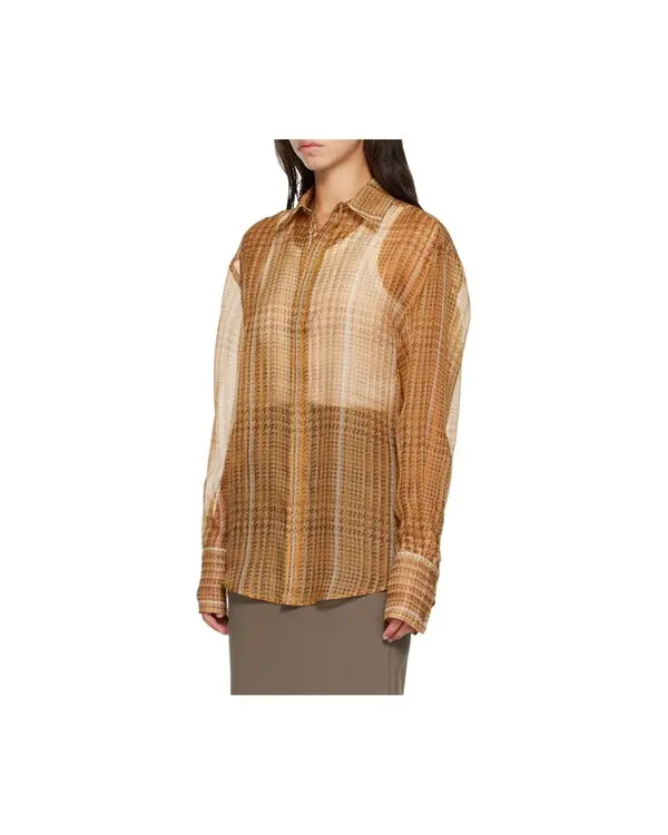 MUGLER Button-up Organza Shirt