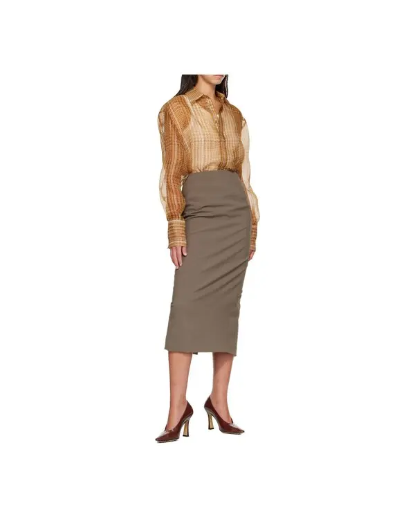 MUGLER Button-up Organza Shirt