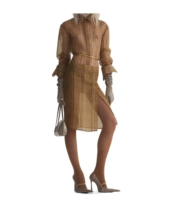 MUGLER Button-up Organza Shirt