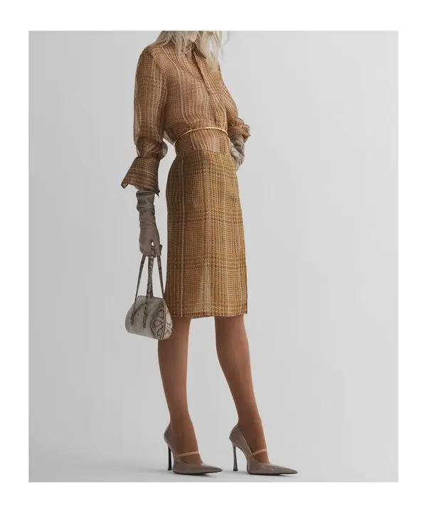 MUGLER Button-up Organza Shirt