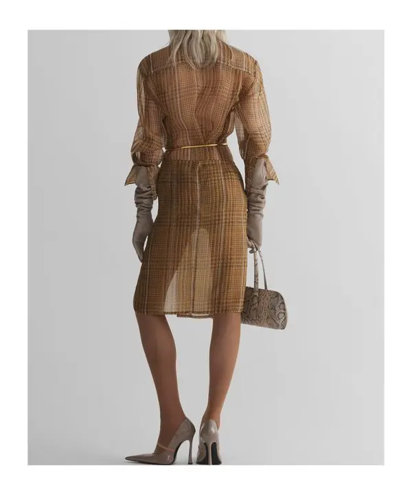 MUGLER Button-up Organza Shirt
