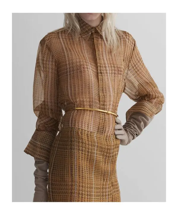 MUGLER Button-up Organza Shirt