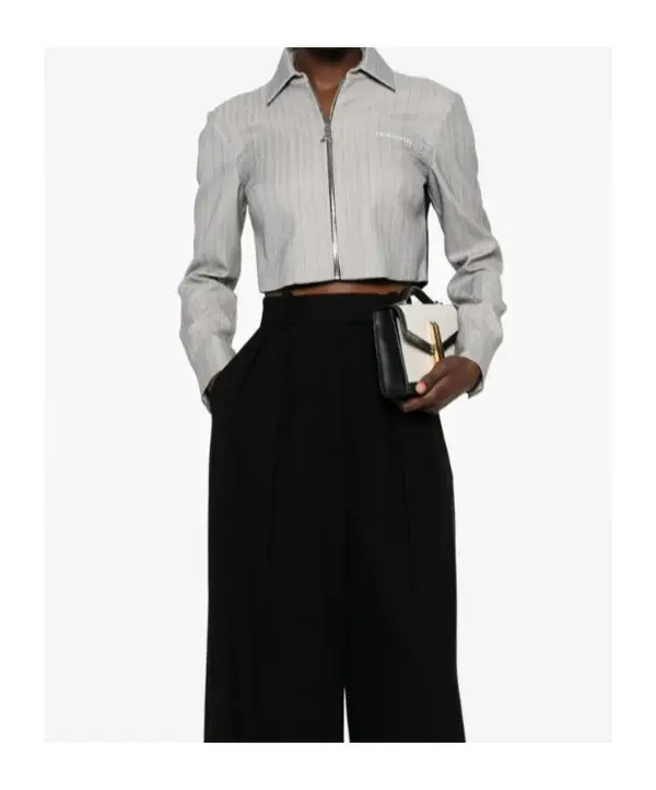 Patrizia Pepe Pinstripe-pattern Cropped Jacket