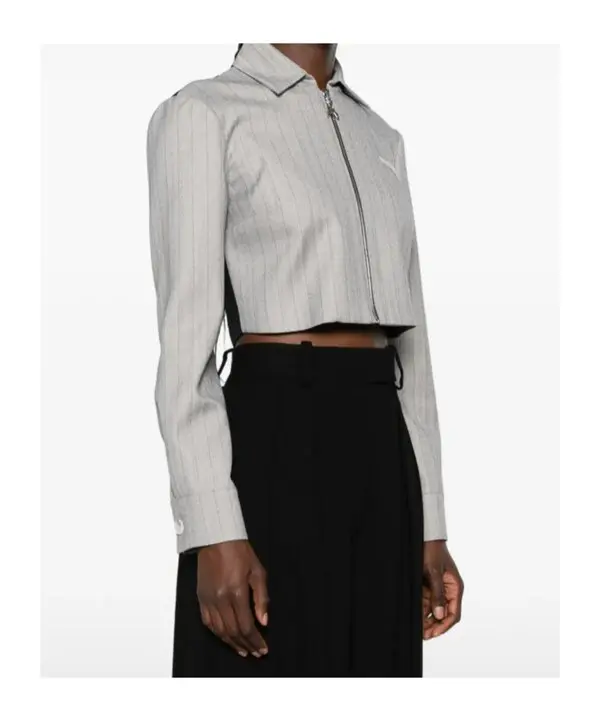 Patrizia Pepe Pinstripe-pattern Cropped Jacket