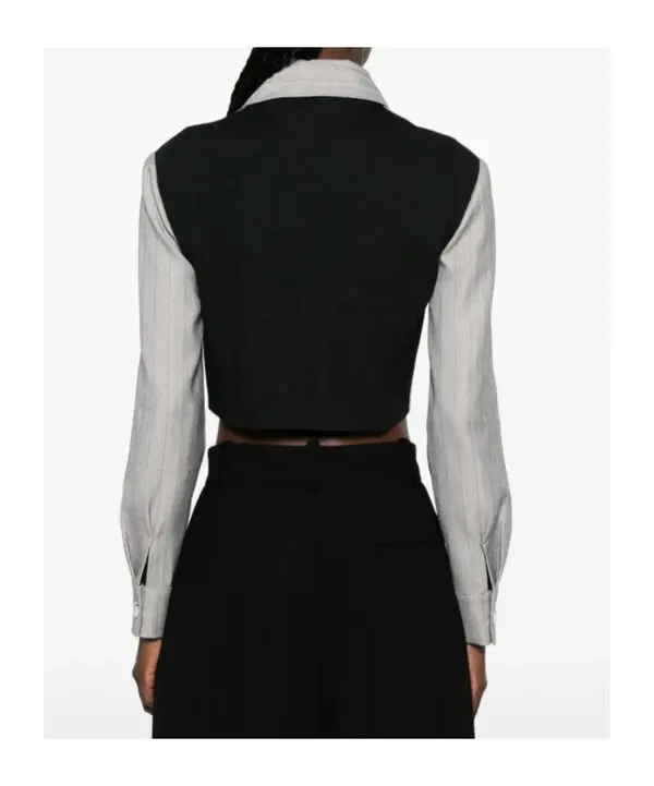 Patrizia Pepe Pinstripe-pattern Cropped Jacket