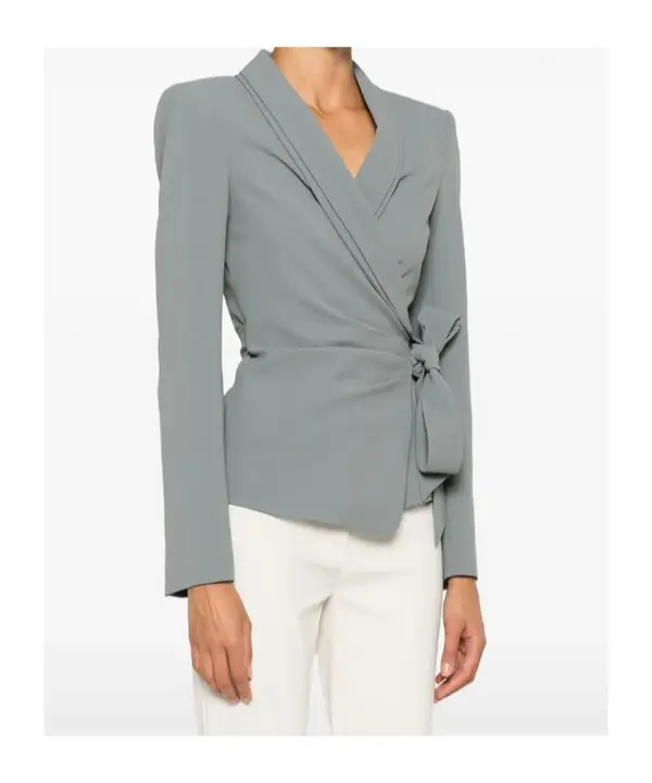 Patrizia Pepe Wrap-design Tie-fastening Jacket
