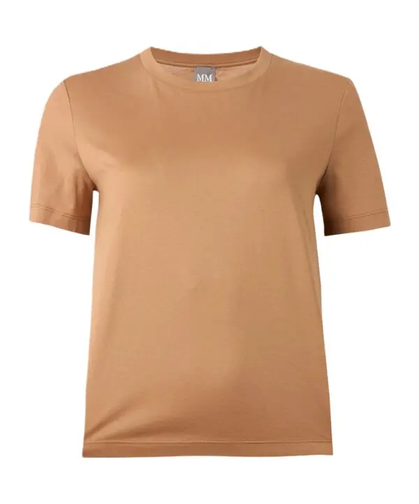 Max Mara Licenza" Print Detail T-shirt - Nude