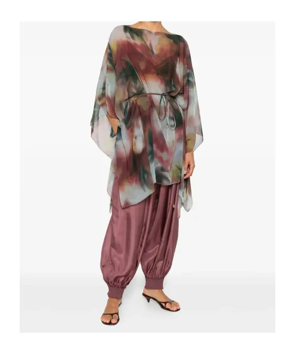 Patrizia Pepe Abstract-print Silk Scarf