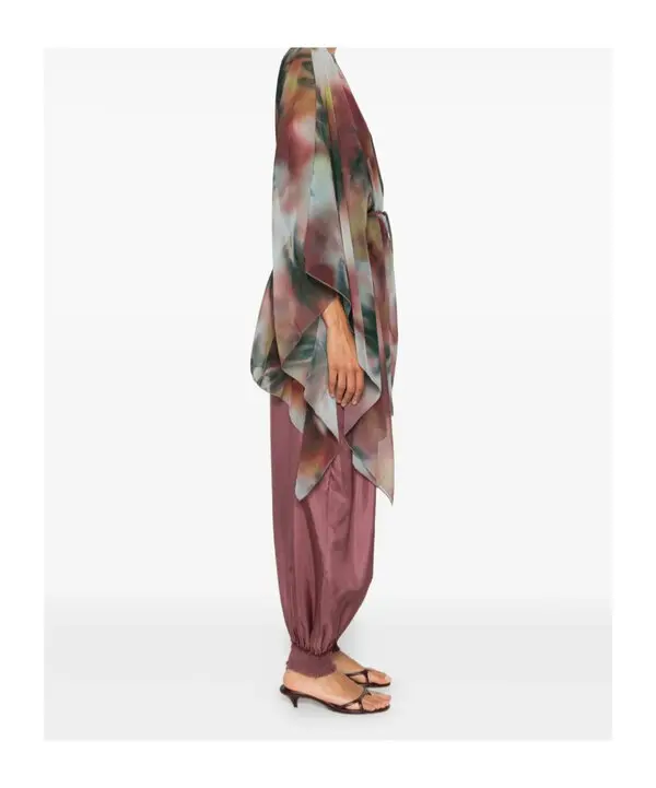Patrizia Pepe Abstract-print Silk Scarf