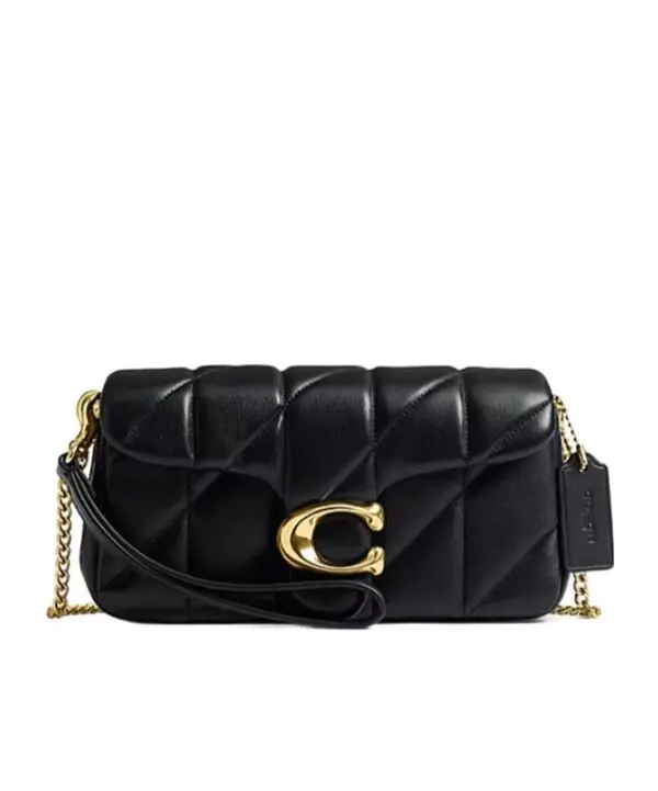 COACH Tabby Chain Crossbody Bag 19 With Quilting - Black