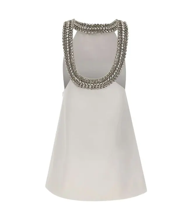 Retrofete Kenai Embellished Neck Mini Dress