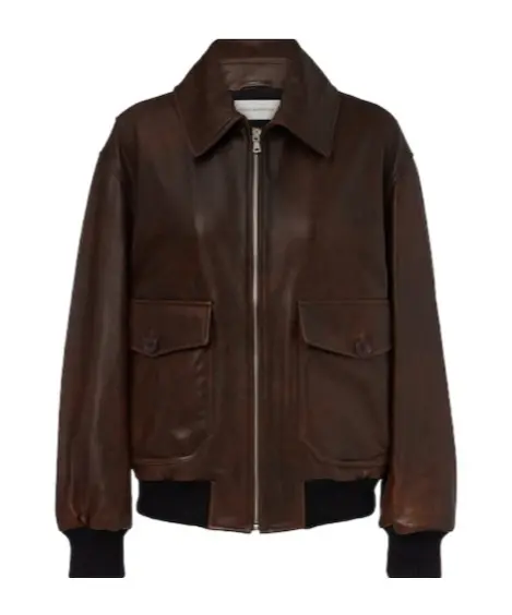 Nour Hammour Anton Leather Blouson Jacket - Black