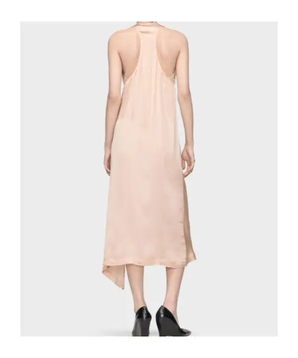 MAISON MARGIELA Silk Lace Midi Dress - Blush