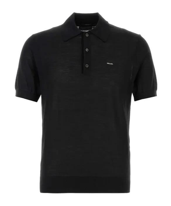 Prada Short-sleeved Knit Polo Shirt