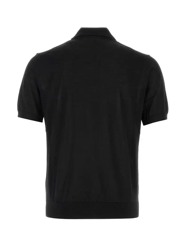 Prada Short-sleeved Knit Polo Shirt