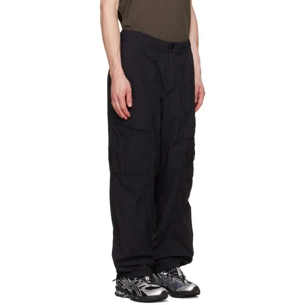 Stone Island Straight Leg Cargo Pants With Crinkled Effect
