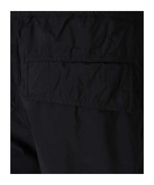 Stone Island Straight Leg Cargo Pants With Crinkled Effect