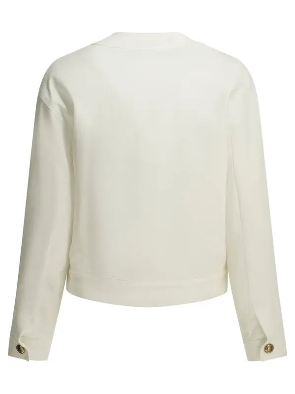 Max Mara Kiwi Button-up Jacket With Patch Pockets - Beige