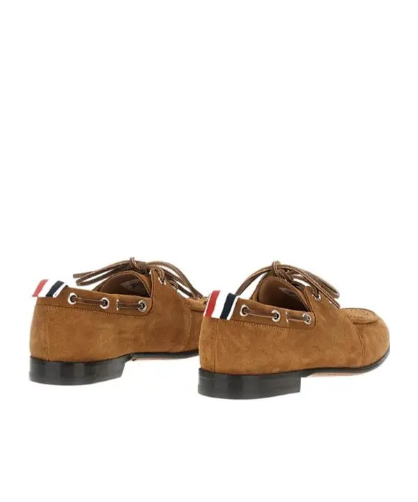 Thom Browne Suede Brogue Detail Boat Shoes