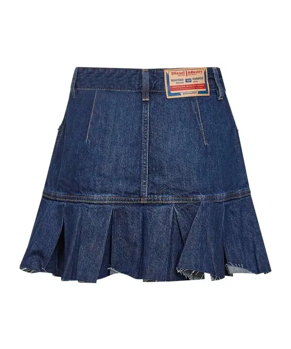 DIESEL® De-reen Pleated Mini Denim Skirt