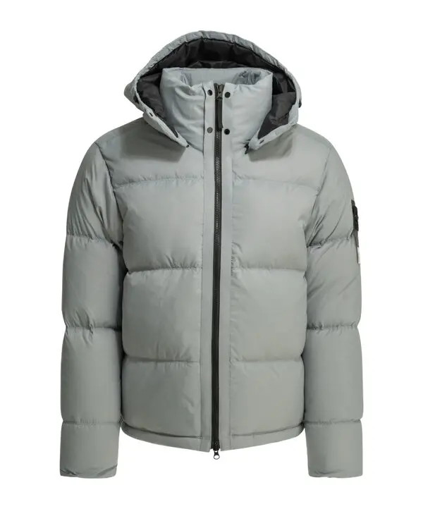 Stone Island Short Down Jacket With Insulated Hood - No