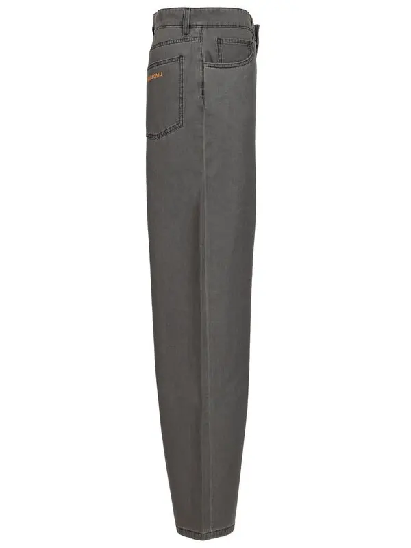 Miu Miu Five-pocket Chambray Jeans - Black