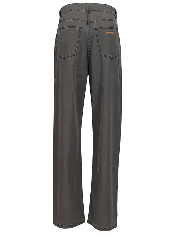 Miu Miu Five-pocket Chambray Jeans - Black
