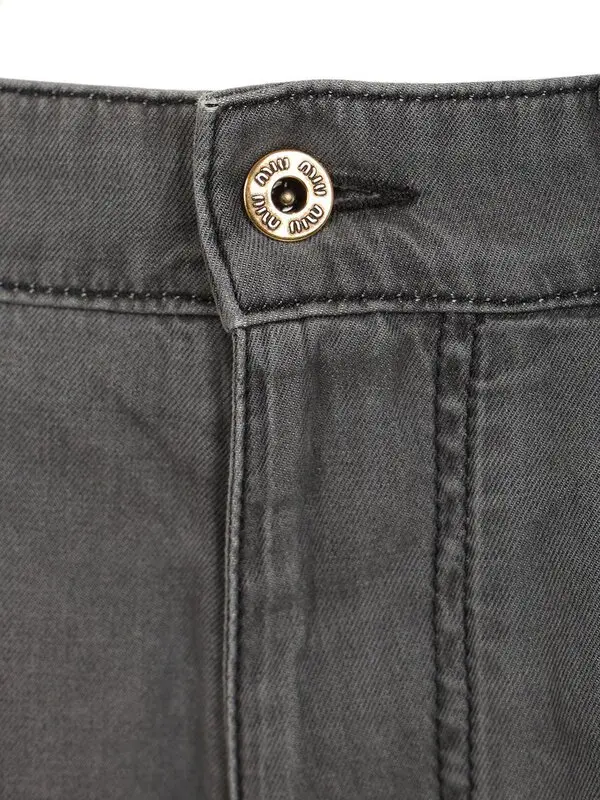Miu Miu Five-pocket Chambray Jeans - Black
