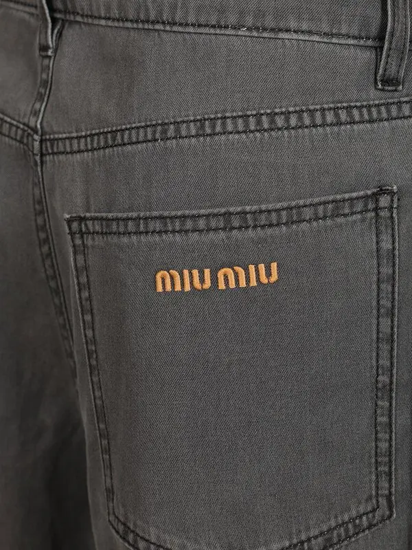 Miu Miu Five-pocket Chambray Jeans - Black
