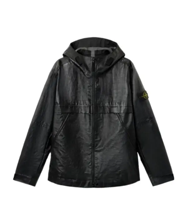 Stone Island Hooded Jacket With Concealed Zip Pockets